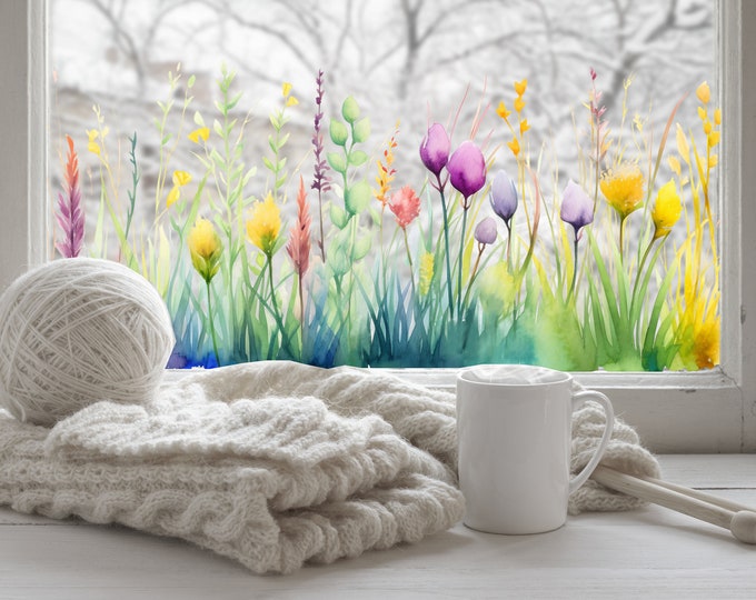 Floral Window Decal by Dizzy Duck Frosted Privacy Window Film Custom ...