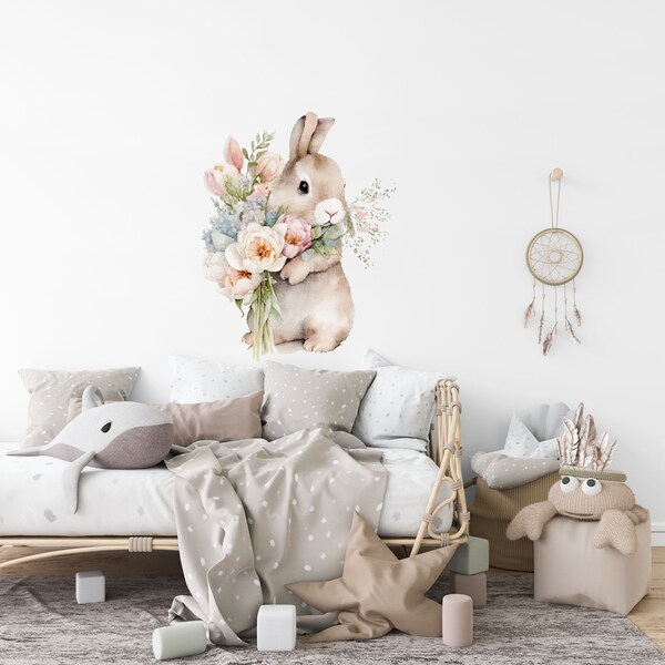 Bunny Wall Decal - Etsy