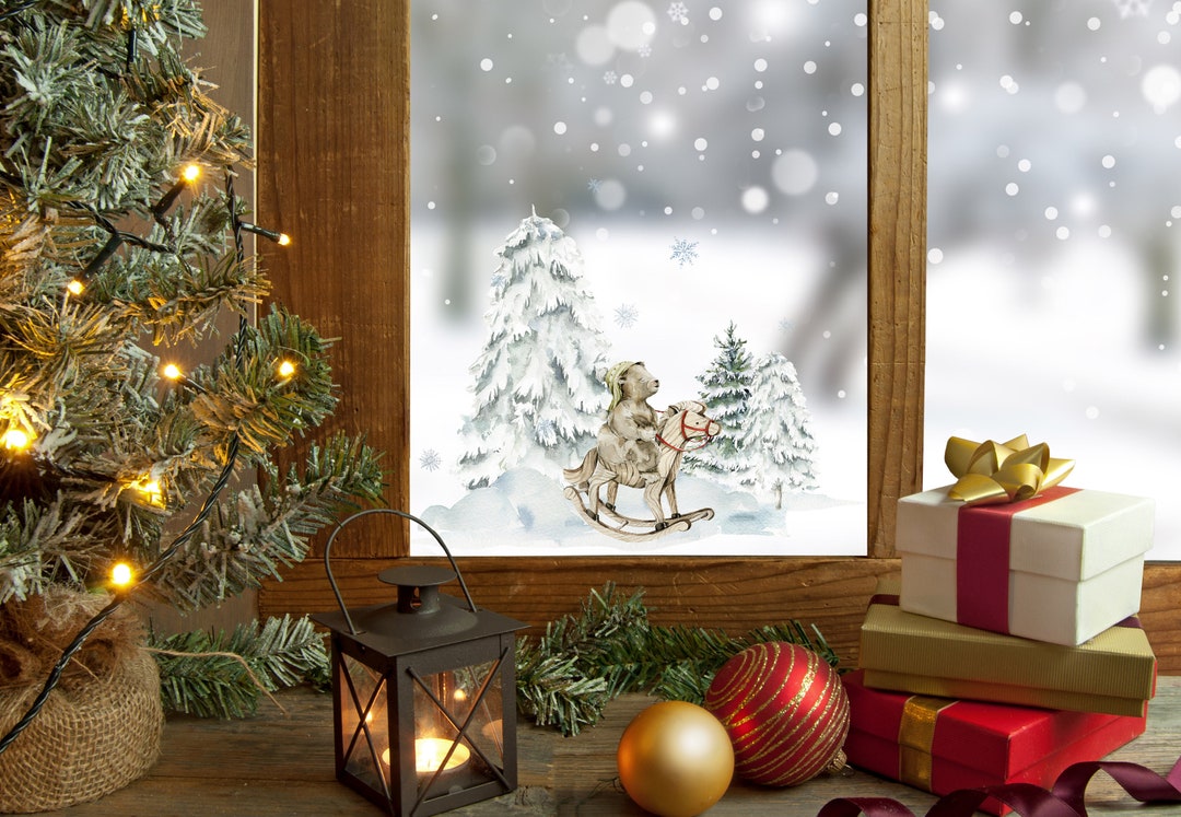 Bring the Magic Home With Double-sided Reusable Christmas Scene Window ...