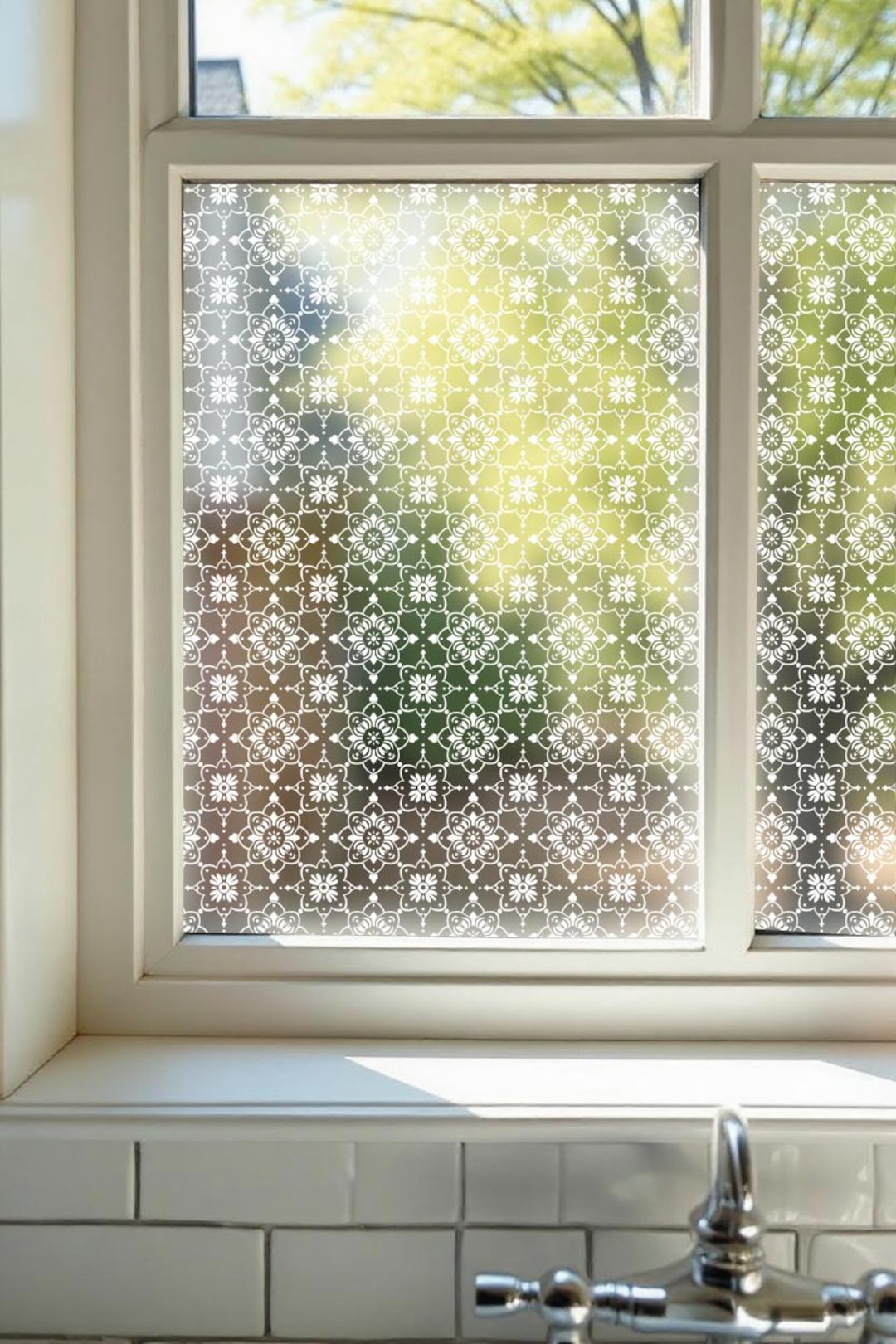 Frosted Patterned Privacy Window Film, Static Cling - Etsy