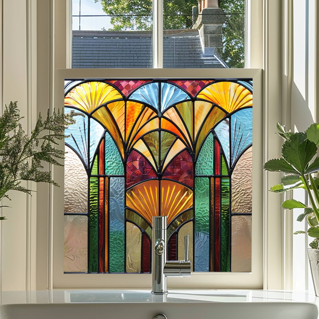 Art Deco Window Film, Privacy Window Film, Window Film, Decorative ...