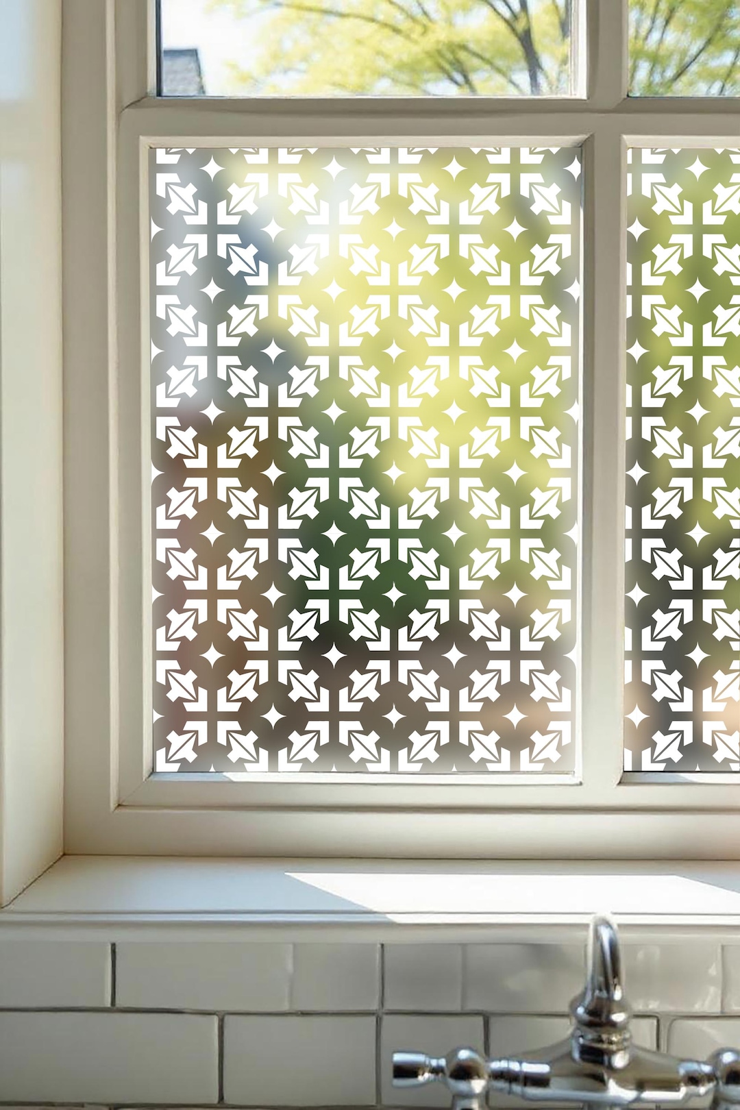 Frosted Patterned Privacy Window Film: Static Cling Vinyl - Etsy