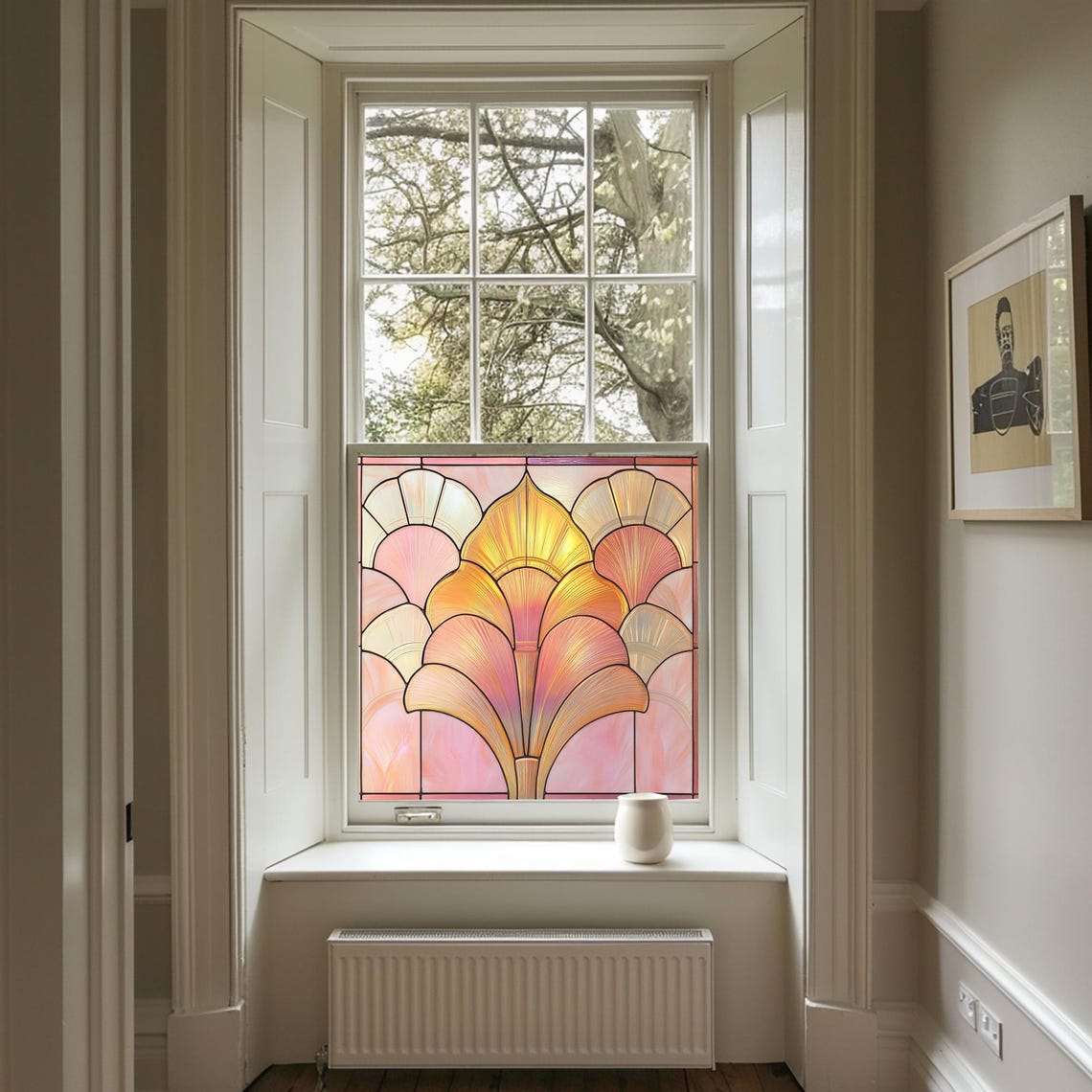 Art Deco Privacy Window Film, Custom Size - Etsy