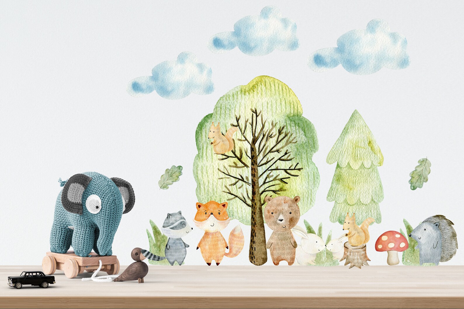 Woodland Wall Stickers Woodland Wall Decals Woodland Nursery - Etsy