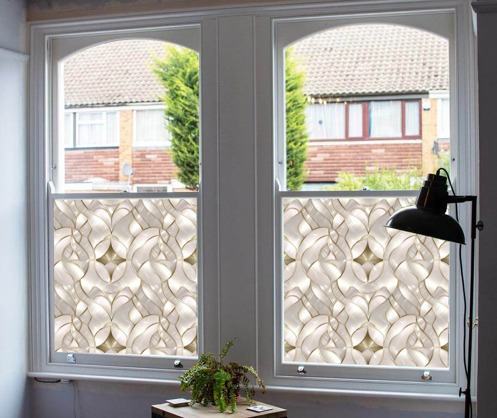 Art Deco Privacy Window Film, Geometric Pattern, Custom Size - Etsy