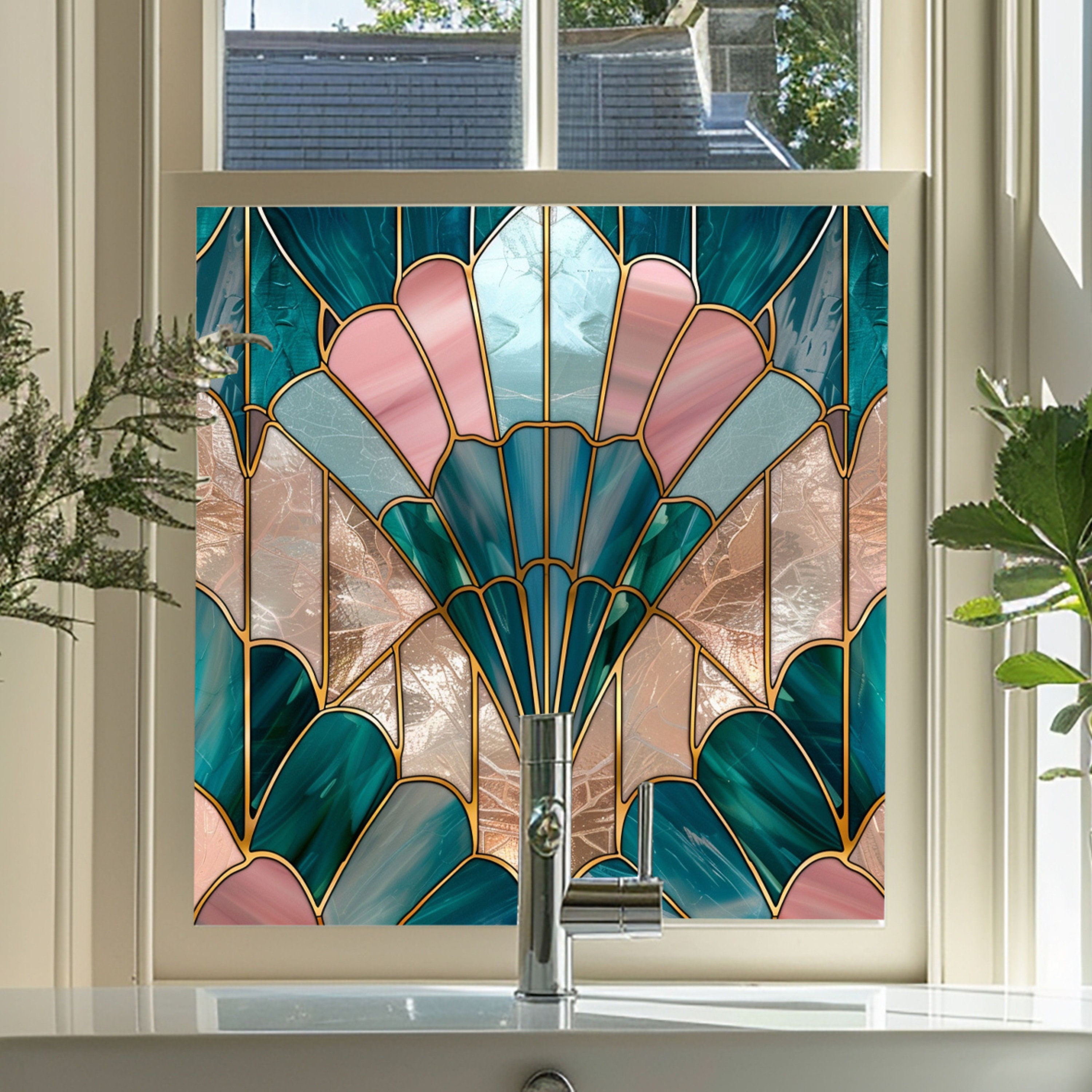Art Deco Window Film, Privacy Window Film, Window Film, Decorative ...