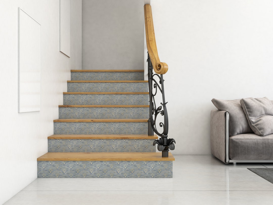 Stair Riser Decals, Temporary Riser Decals, Peel and Stick Vinyl Stair ...