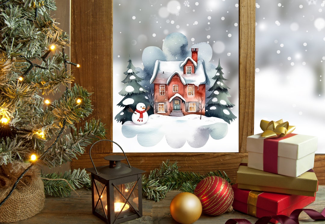 Christmas Window Decal, Christmas Window Stickers, Christmas Window ...