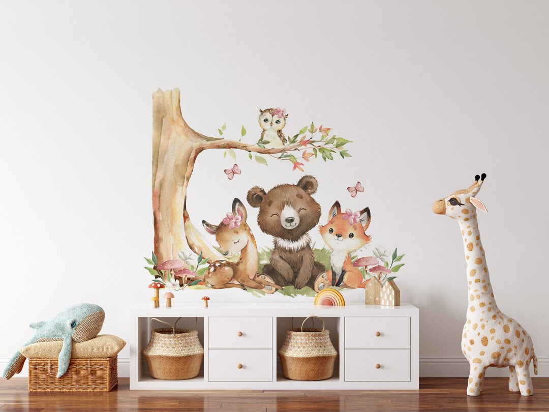 Woodland Wall Stickers, Nursery Wall Stickers, Woodland Nursery Decor ...