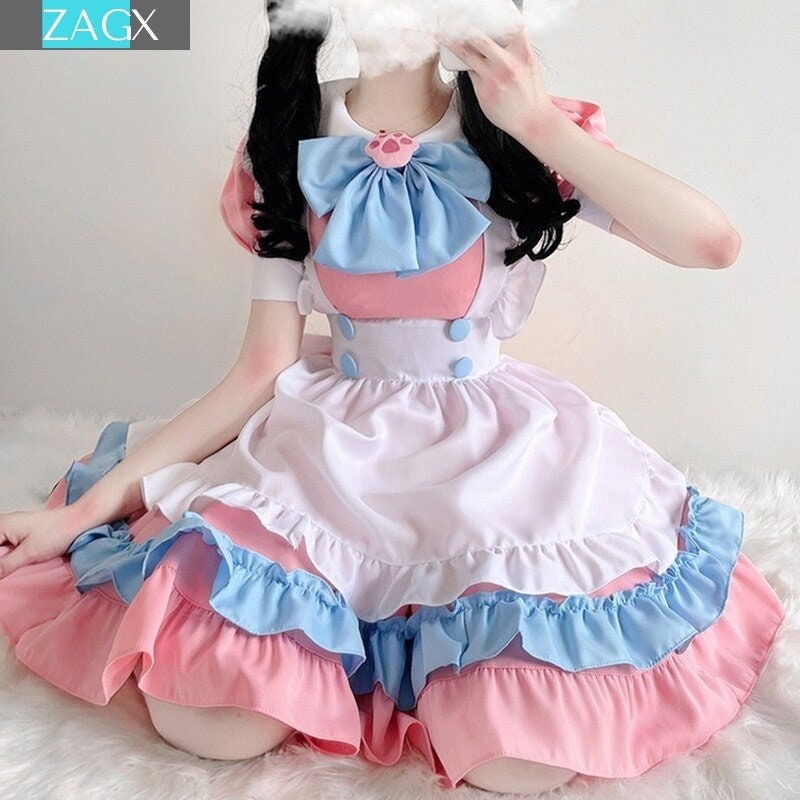 Sexy Cosplay Maid Costume Dress Schoolgirl Maid Outfits Plus Size Cosplay Gown Anime Kawaii