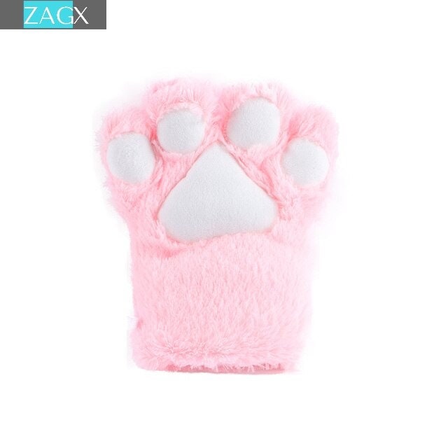 Cute Anime Big Cat Claw Paw Plush Mittens Gloves/warm Soft - Etsy