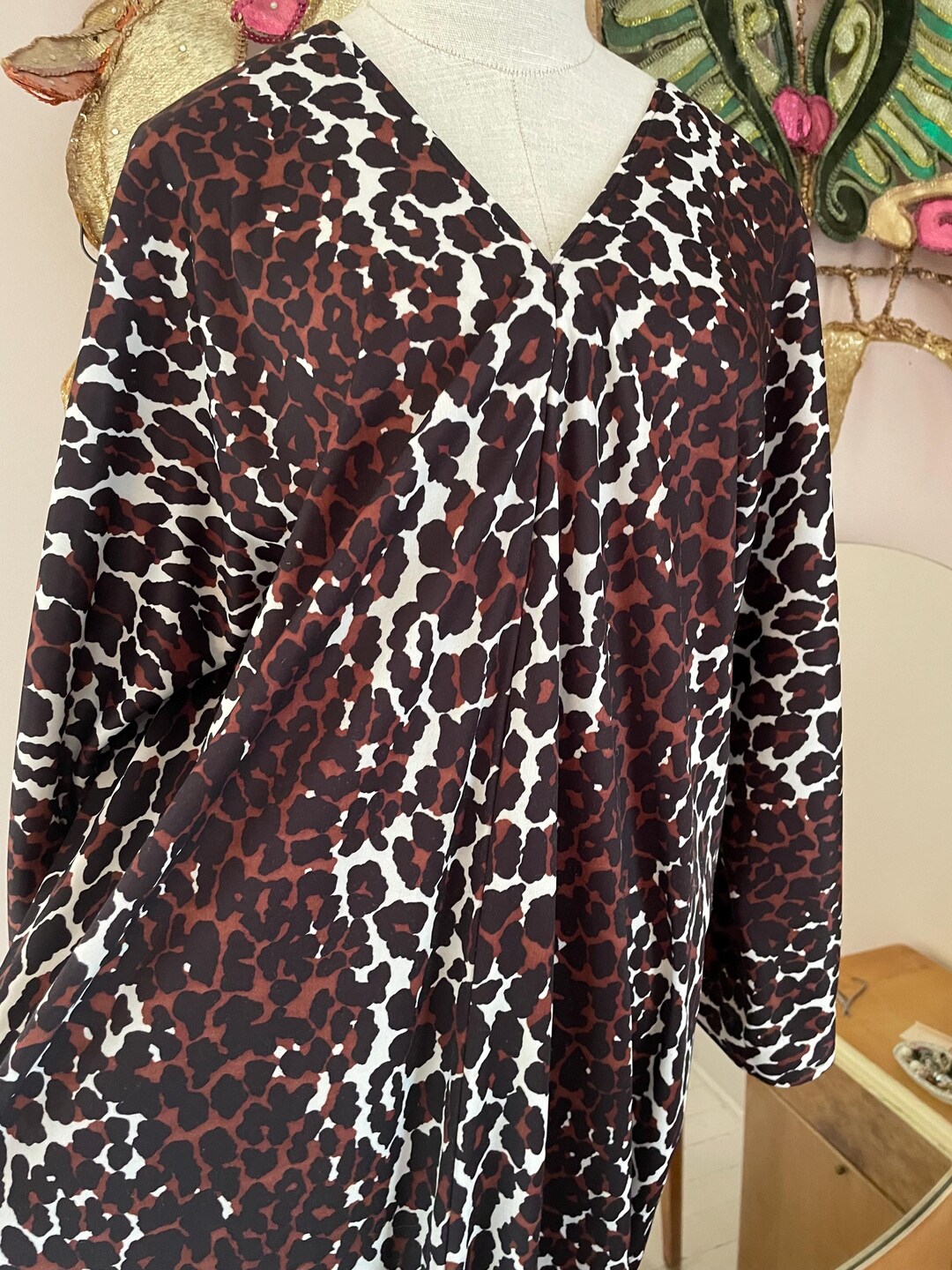 1960s/70s Butterfield 8 Leopard Print Maxi Caftan Vtg Animal Print Lounge Dress - Etsy