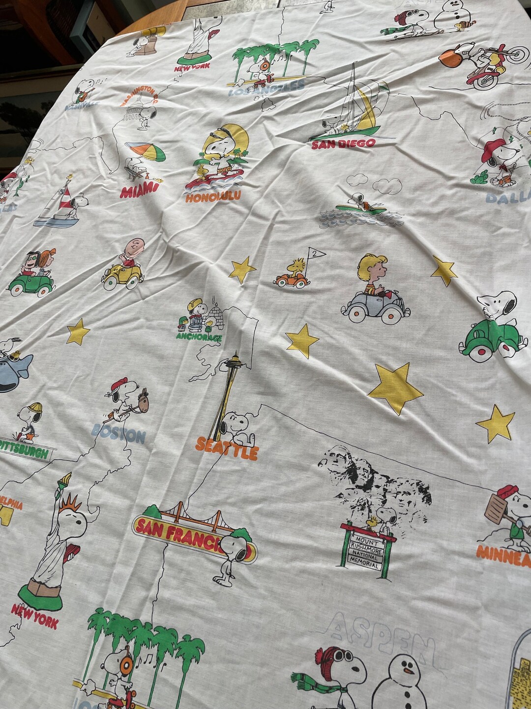 Peanuts States Sheet Full Size Vintage - Etsy