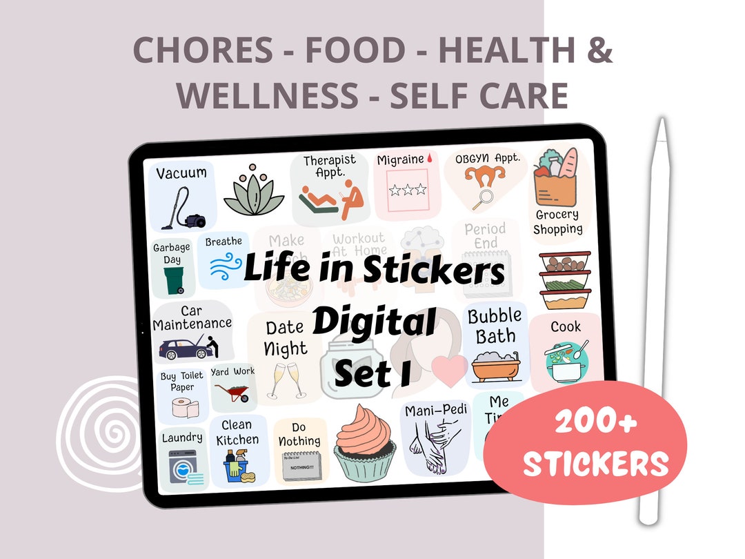 Life in Stickers Everyday Digital Planner Stickers Goodnotes - Etsy