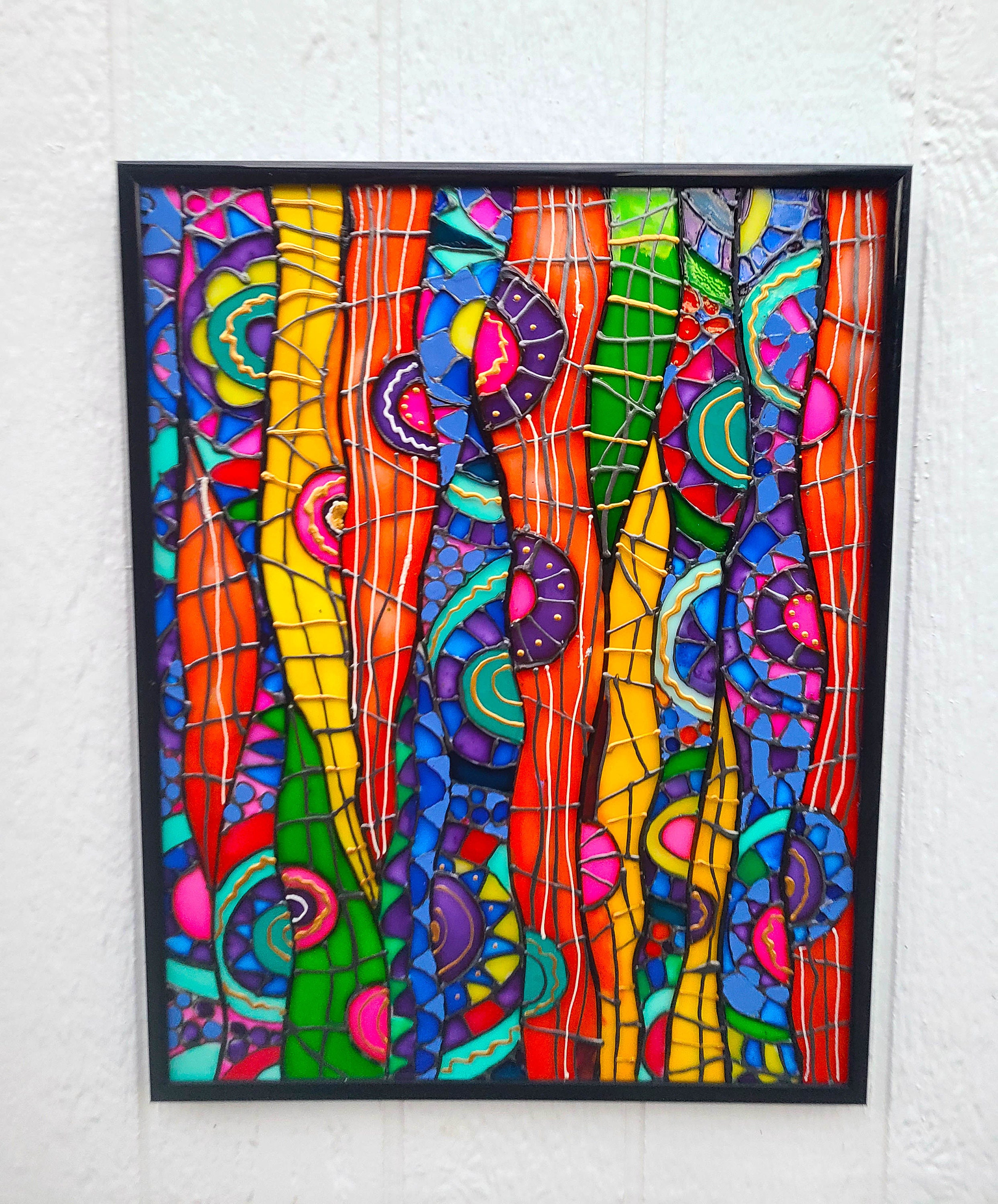 Simple Abstract Glass Painting Designs