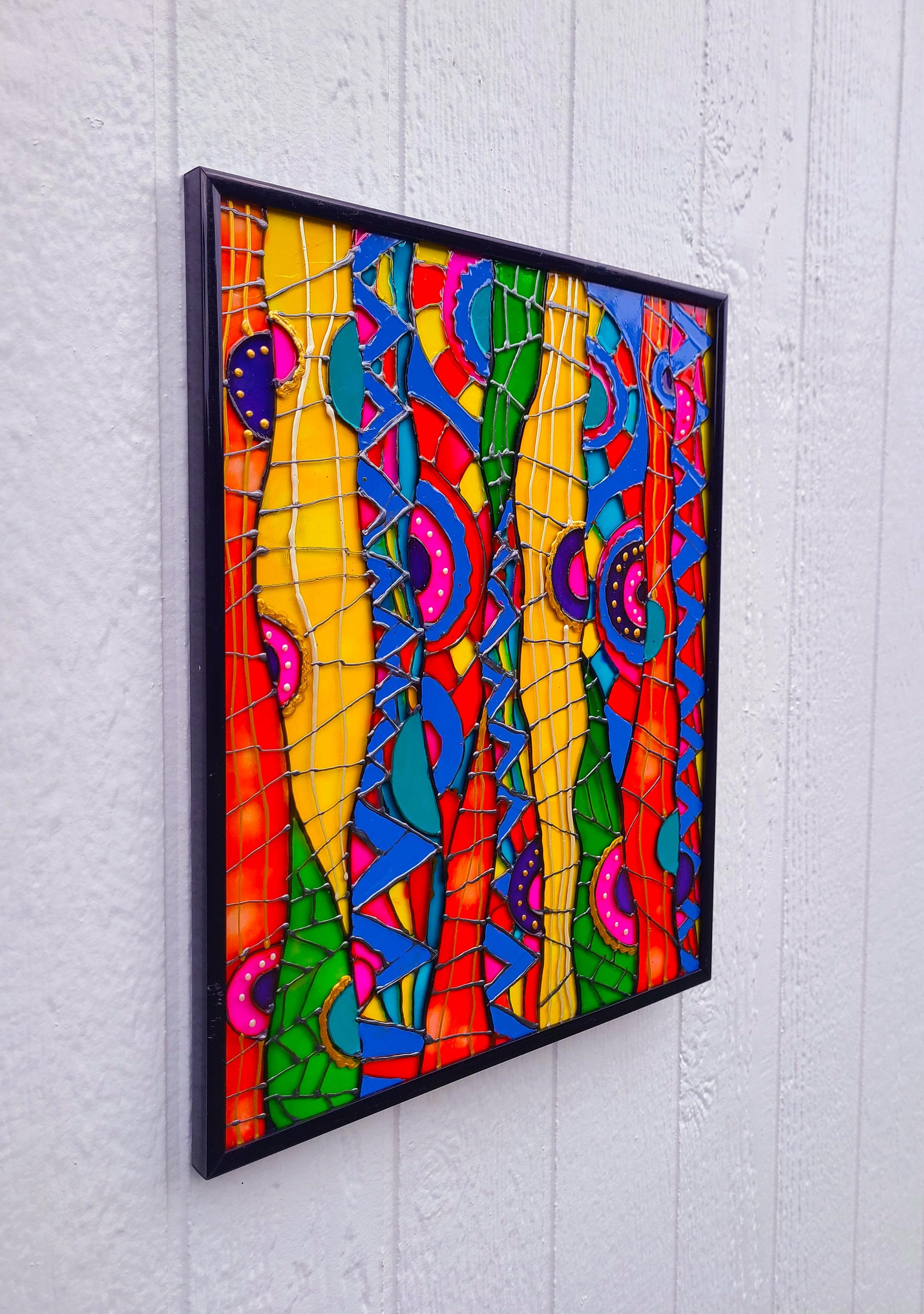 Simple Abstract Glass Painting Designs