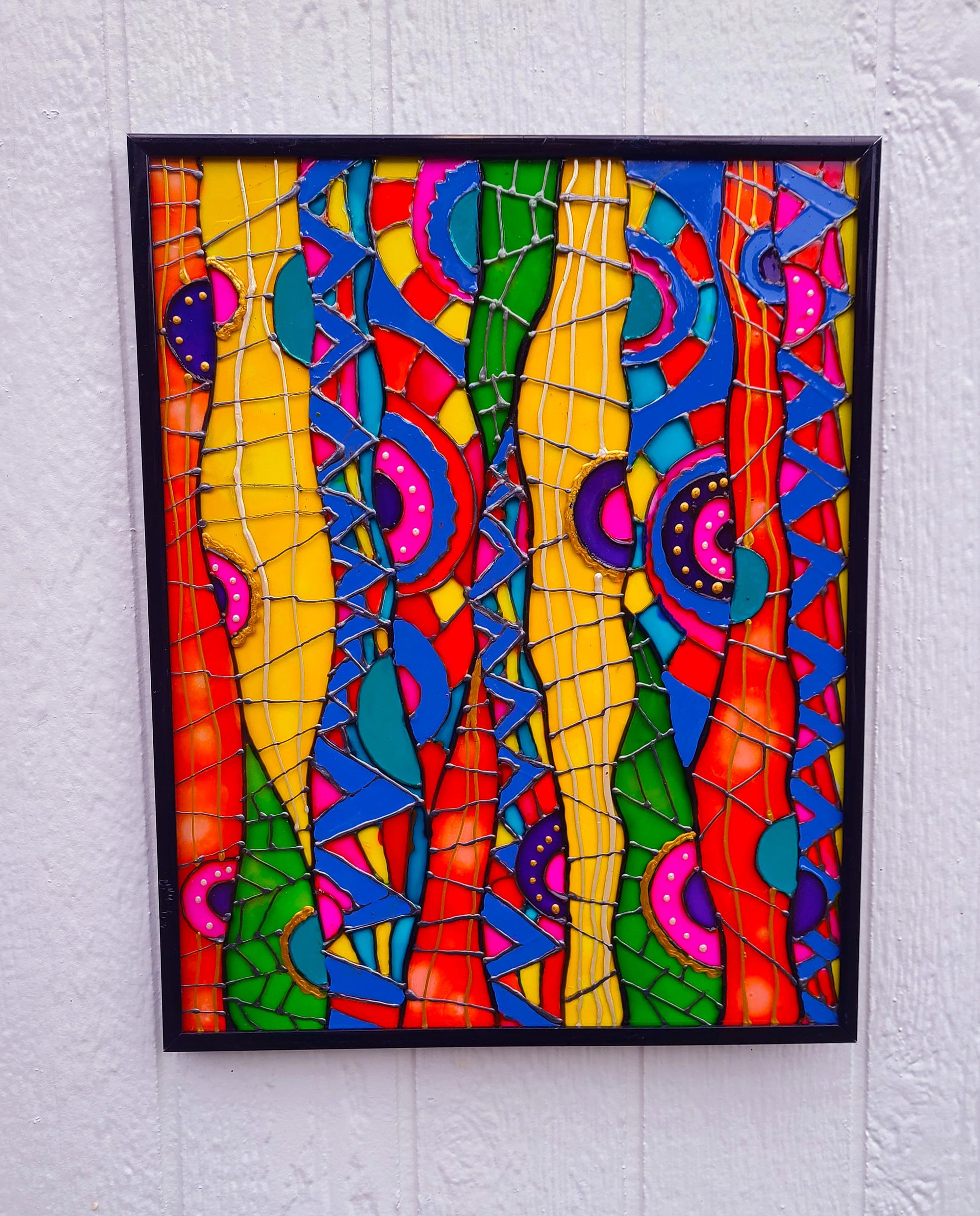 Simple Abstract Glass Painting Designs