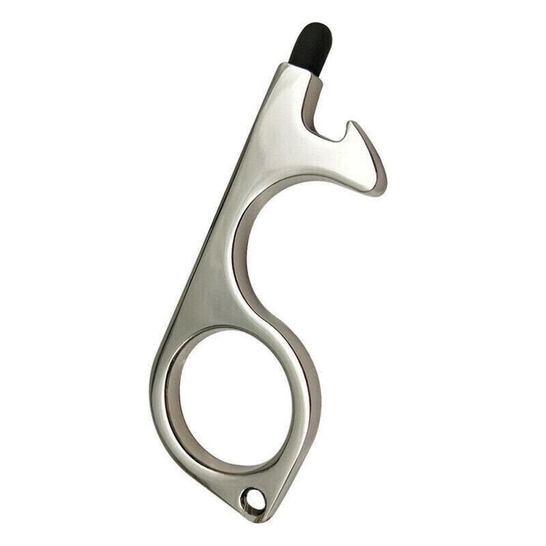No Touch Key Door Opener Antimicrobial Brass Keychain Hand Tool ...