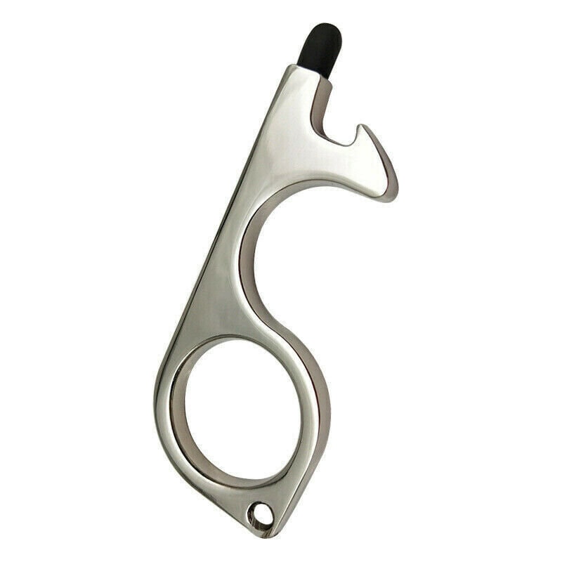 No Touch Key Door Opener Antimicrobial Brass Keychain Hand Tool ...