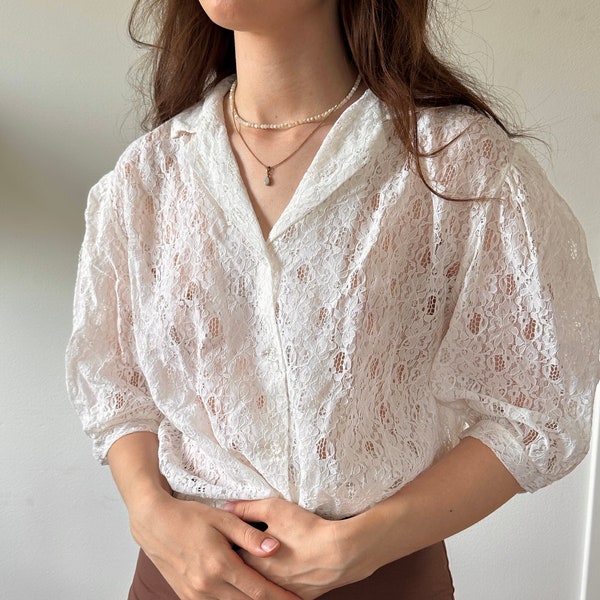 Lace Blouse - Etsy