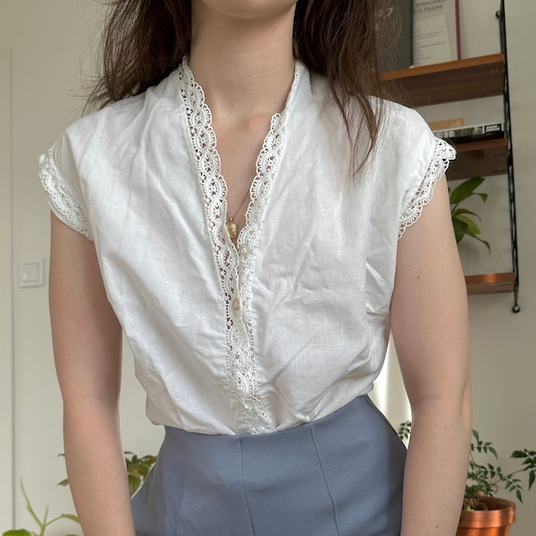 Lace up Front Top - Etsy