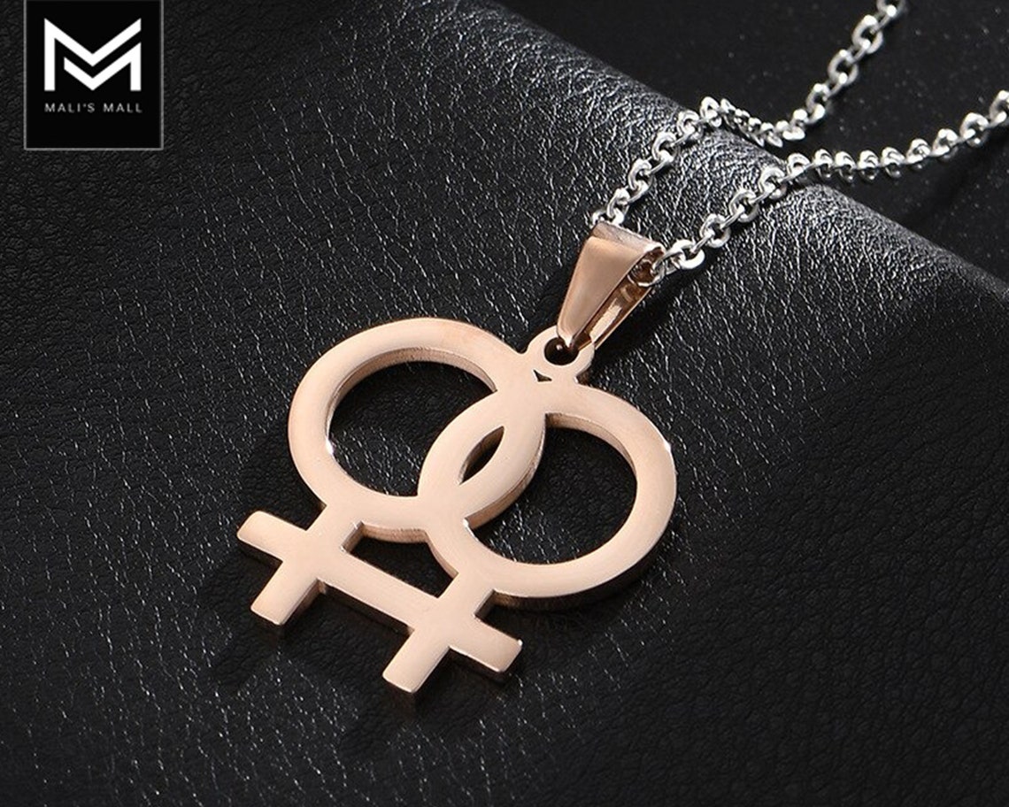 Lesbian Lovers Necklace Double Venus Women Fashion Pendant | Etsy