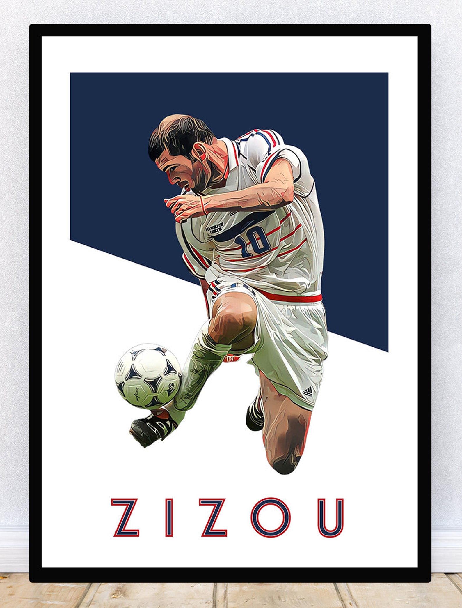 Zinedine Zidane Zidane Print Zidane Poster Football Poster | Etsy