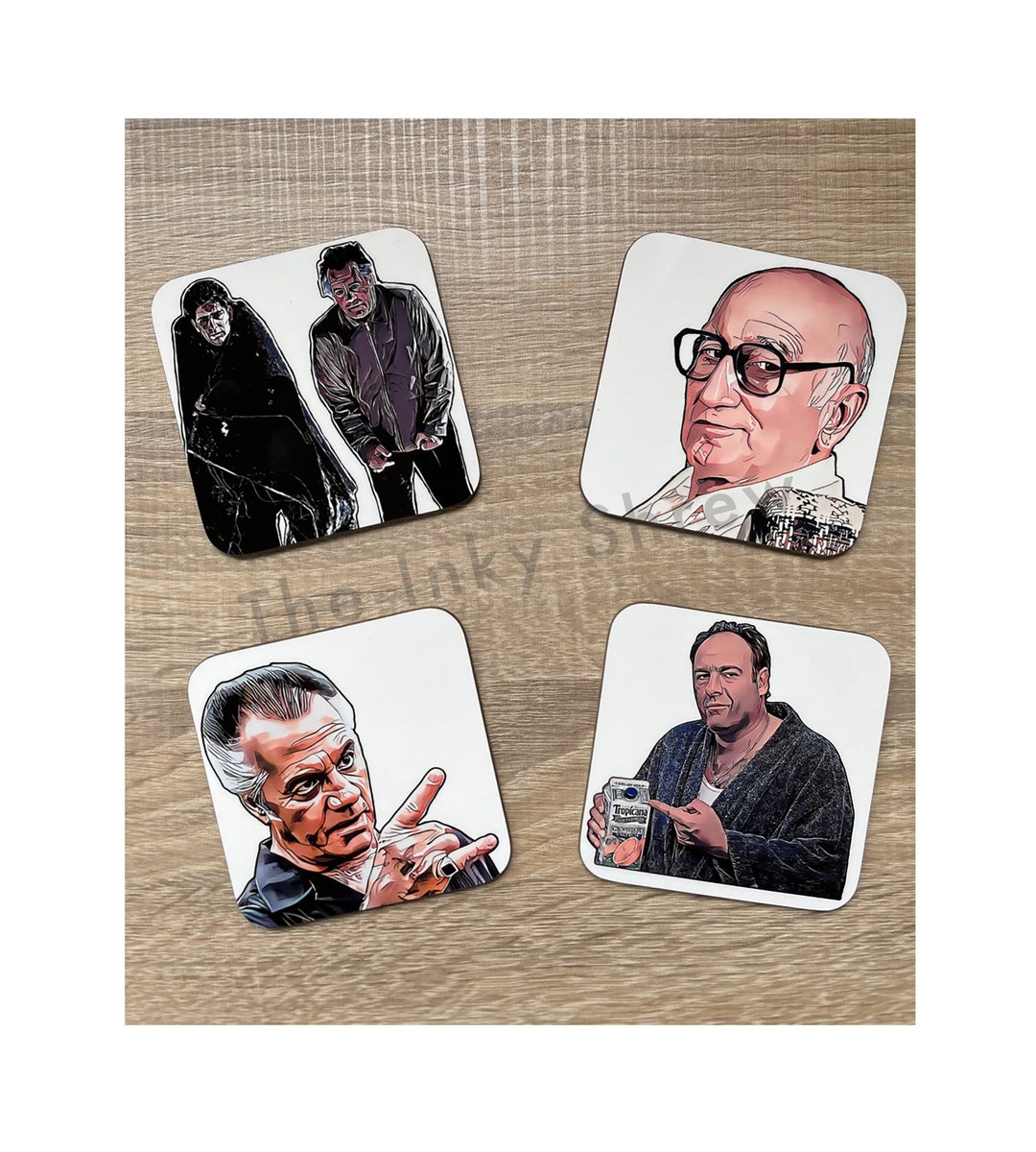 The Sopranos Coasters Four Pack Sopranos Coasters Sopranos - Etsy