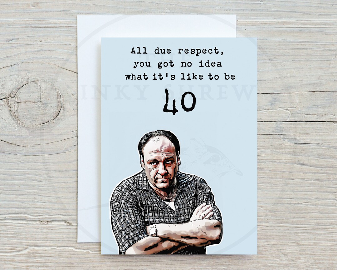 Tony Soprano Birthday Card the Sopranos Card Funny - Etsy