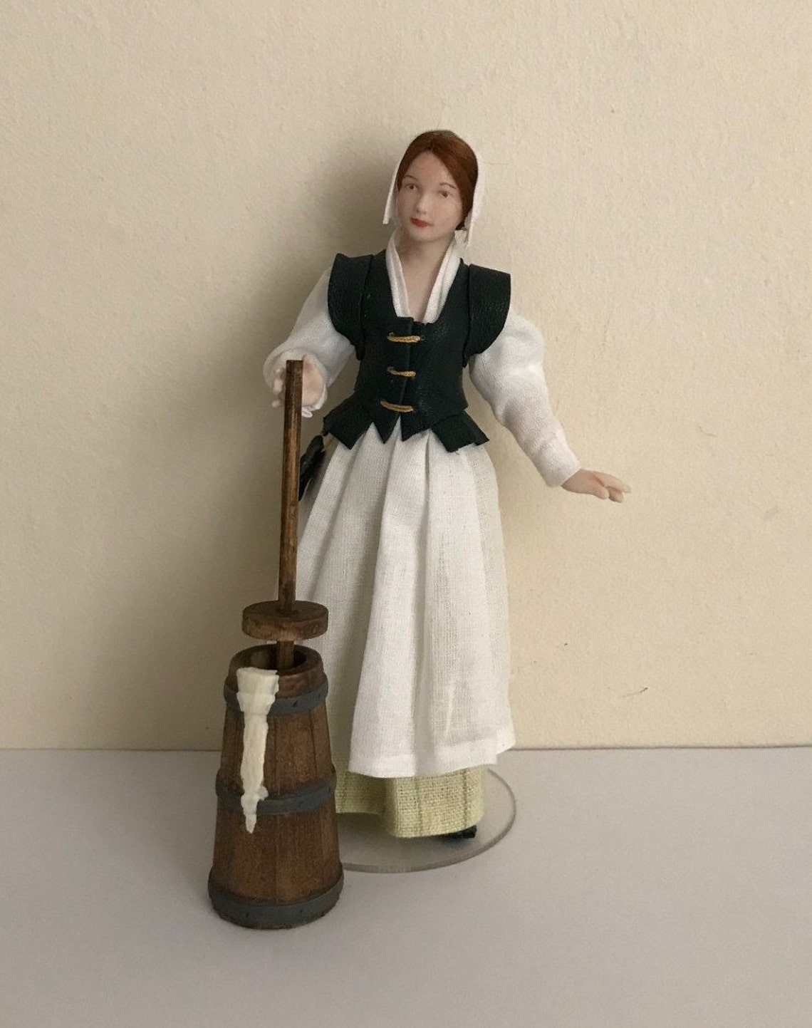 12th Scale Tudor Milk Maid Making Butter. - Etsy UK