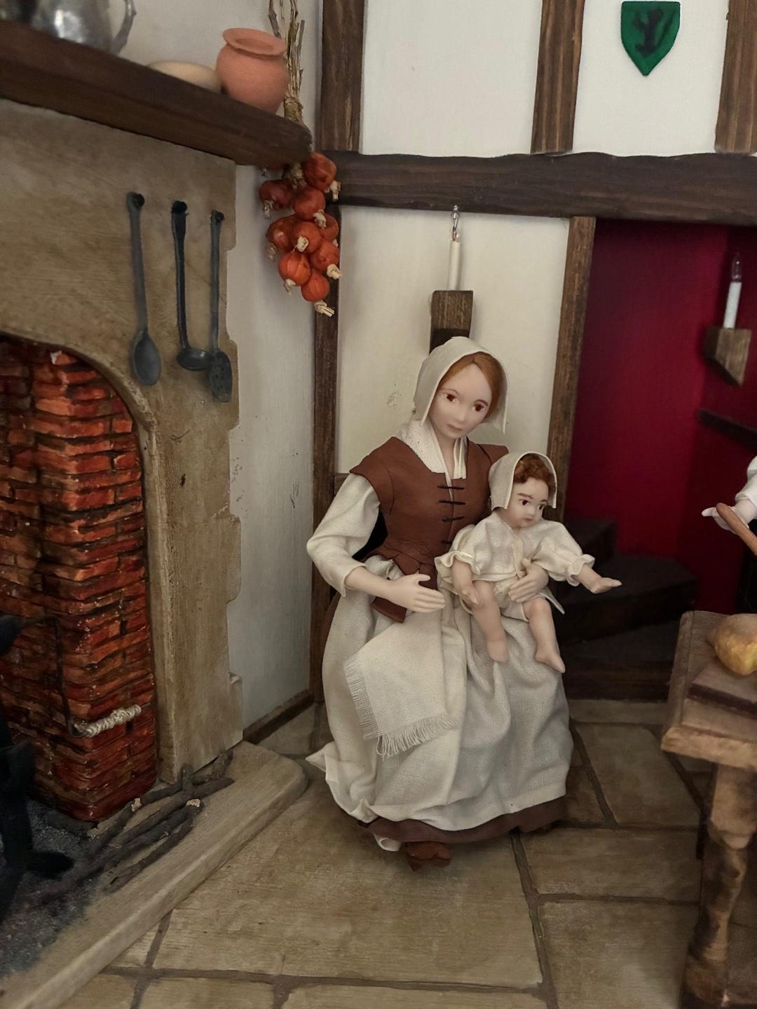 12th Scale Artisan Made Tudor Wet Nurse With Baby and Stool. - Etsy