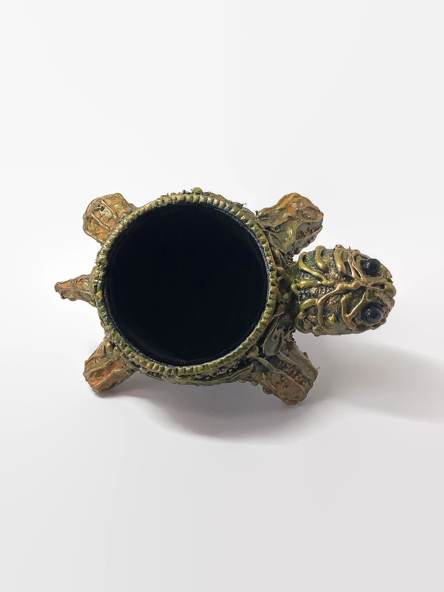 Handmade Cute Turtle Jewelry Box Made as Papier Mache and Ornamented ...