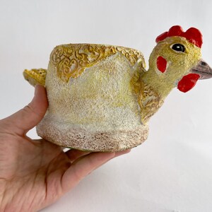 Handmade Chicken Flower Planter Pot - Sustainable and Eco-friendly - Etsy