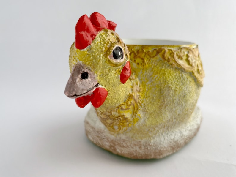 Handmade Chicken Flower Planter Pot Sustainable and Eco-friendly - Etsy