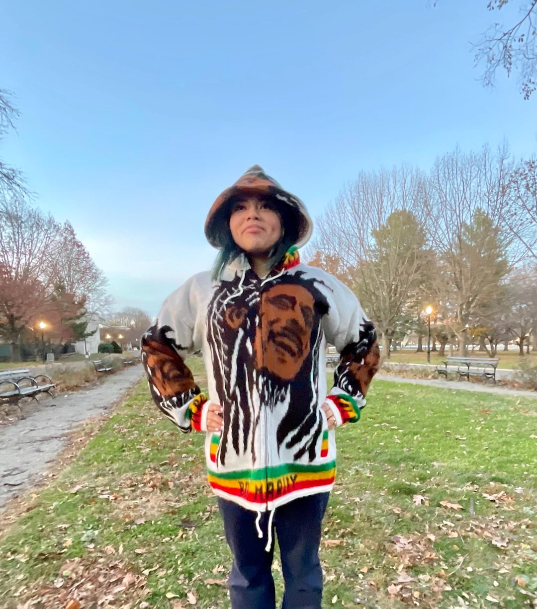 Handmade Alpaca Wool Bob Marley Jacket, Unisex Hooded Sweater - Etsy