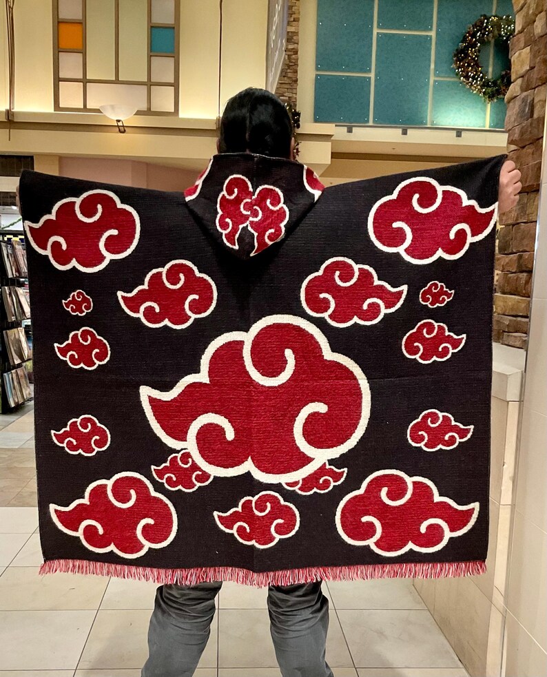 Handmade Alpaca Poncho, Naruto Anime, the Akatsuki Cloud, Soft Warm and ...