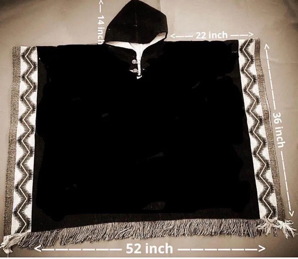 Style Alpaca Poncho, Jack Skellington, Handmade by Indigenous Hands ...