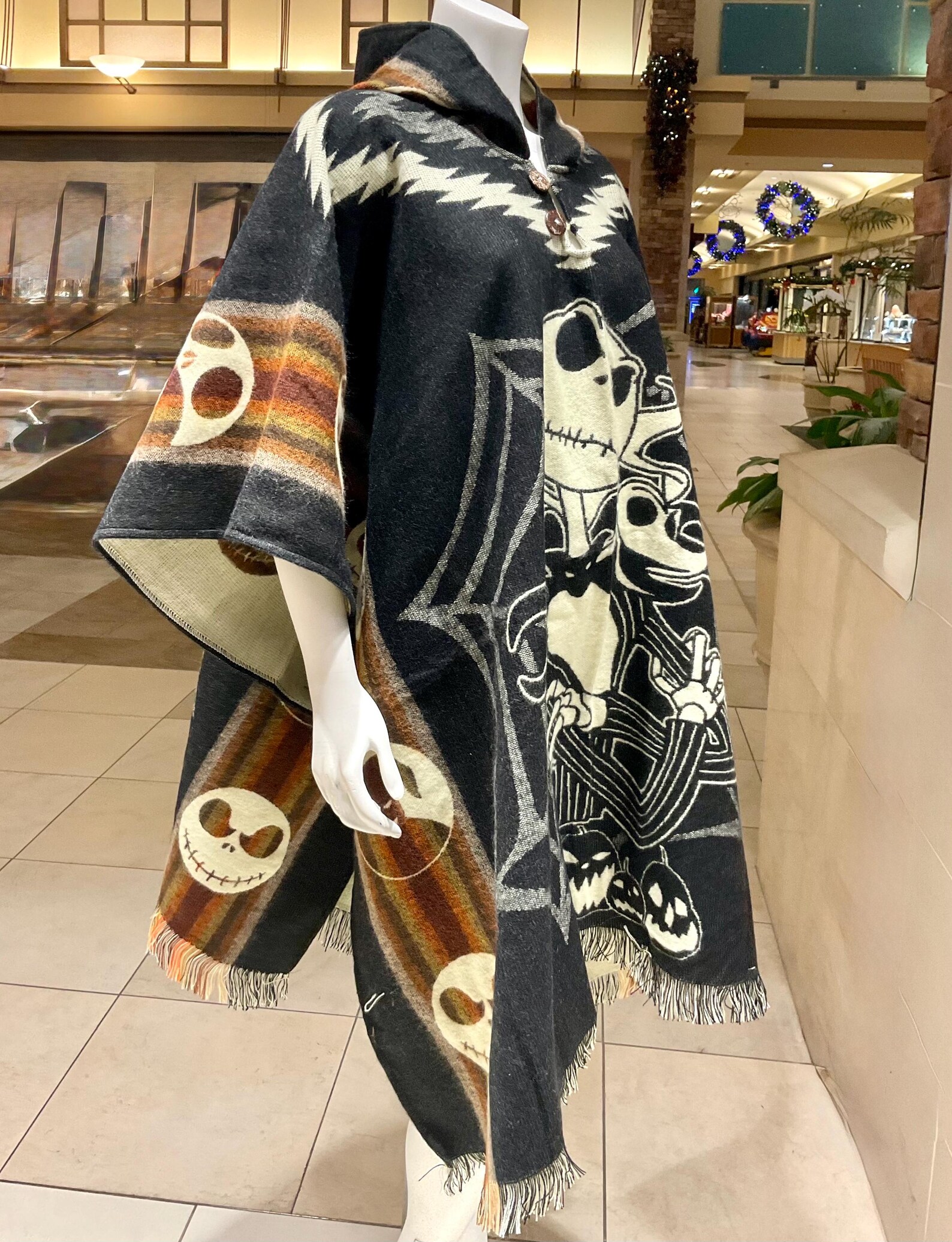 Style Alpaca Poncho, Jack Skellington, Handmade by Indigenous Hands ...
