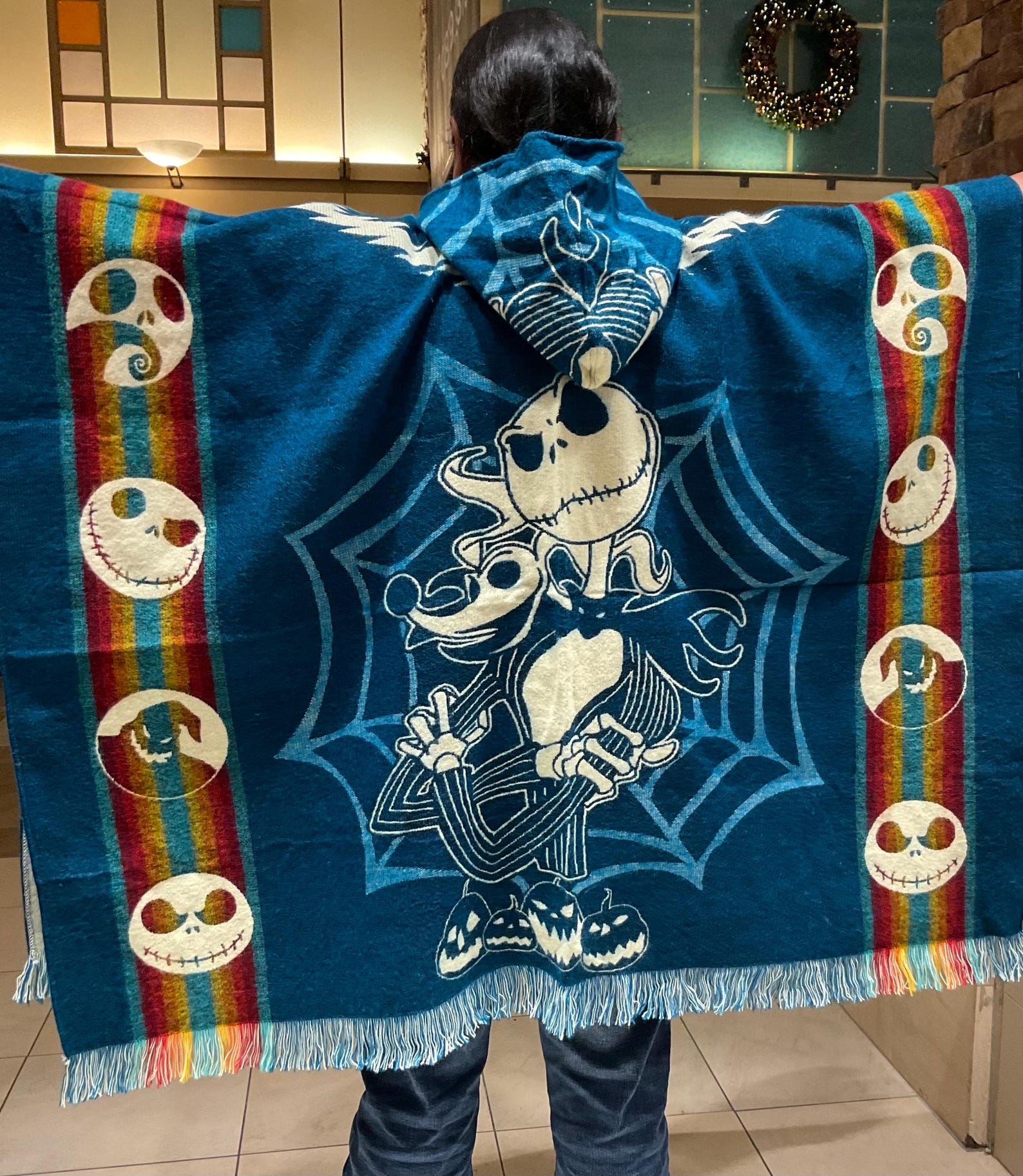 Style Alpaca Poncho, Jack Skellington, Handmade by Indigenous Hands ...