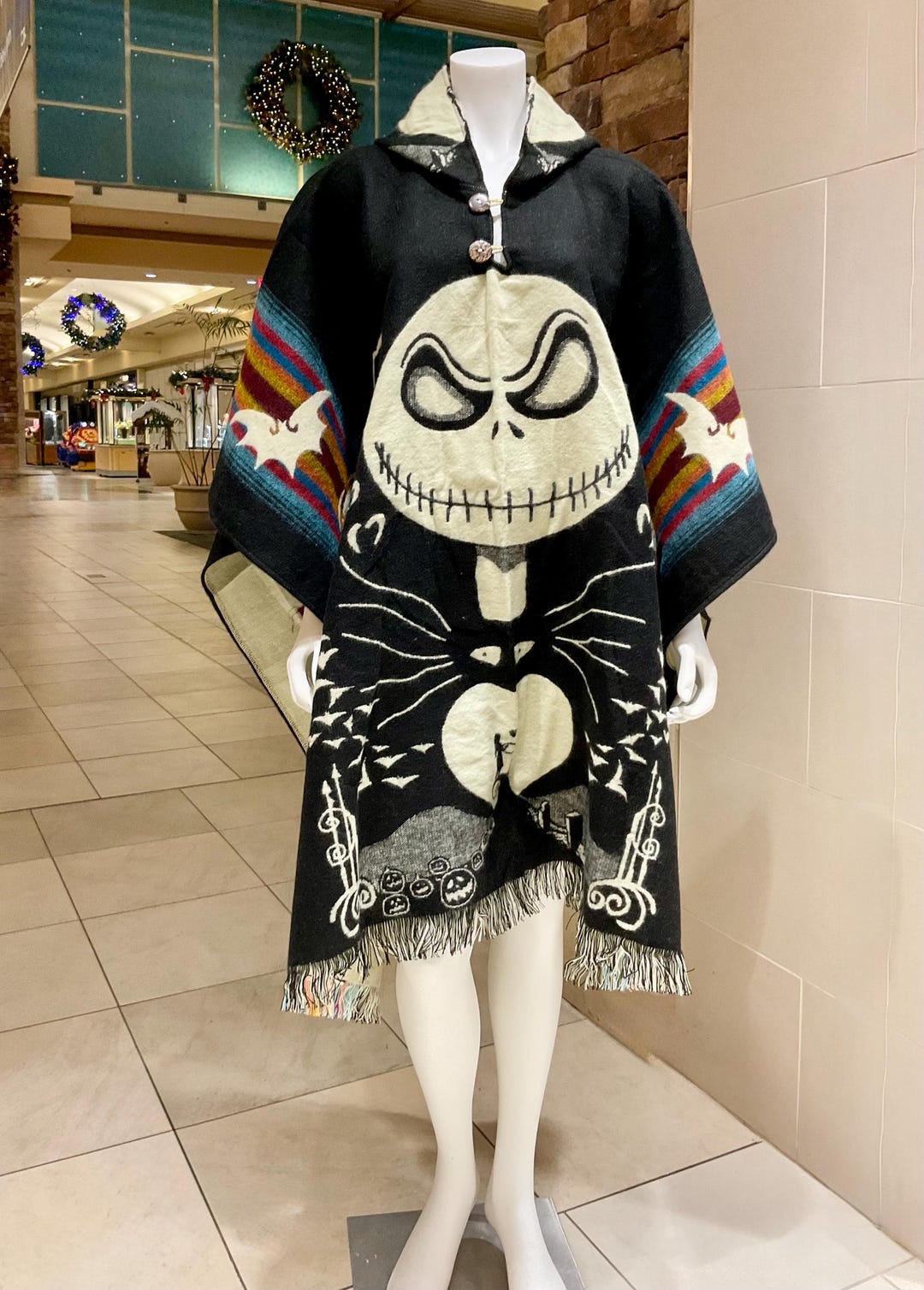 Style Alpaca Poncho, Jack Skellington, Handmade by Indigenous Hands ...