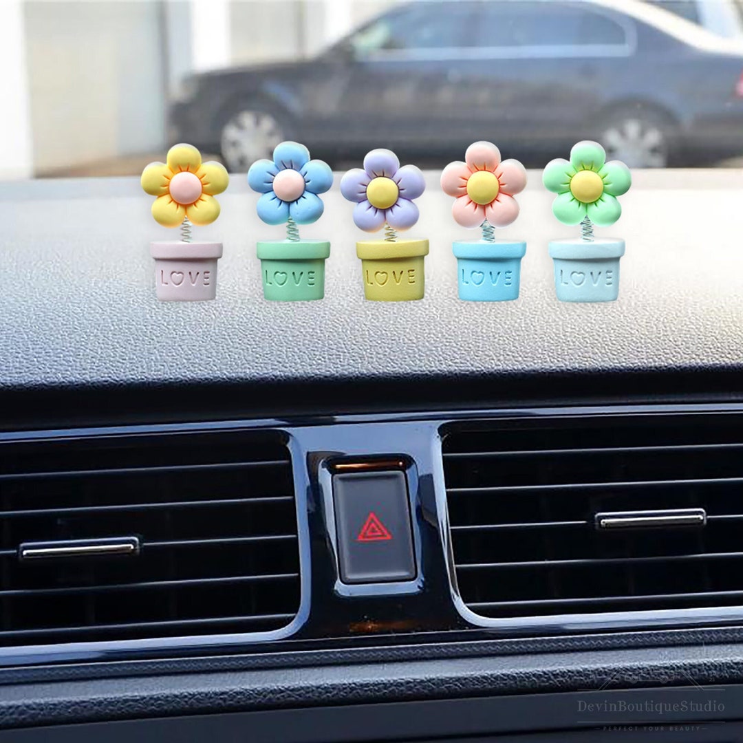 Flowerpot Car Decoration,car Rearview Mirror Decor,car Dashboard Decor ...