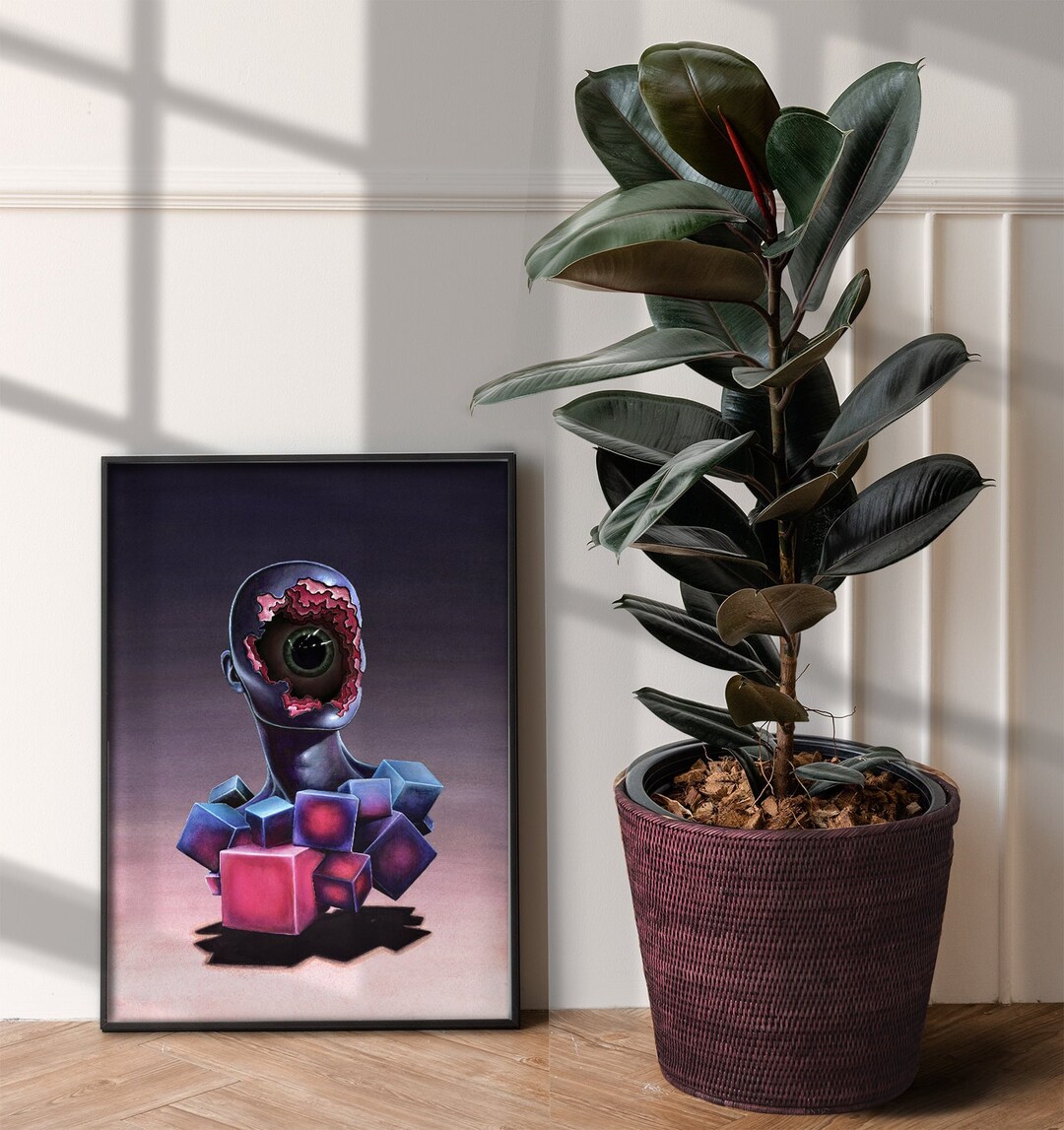 Fine Art Print the All-seeing Eye Vibrant Wall Decor for Modern Spaces ...