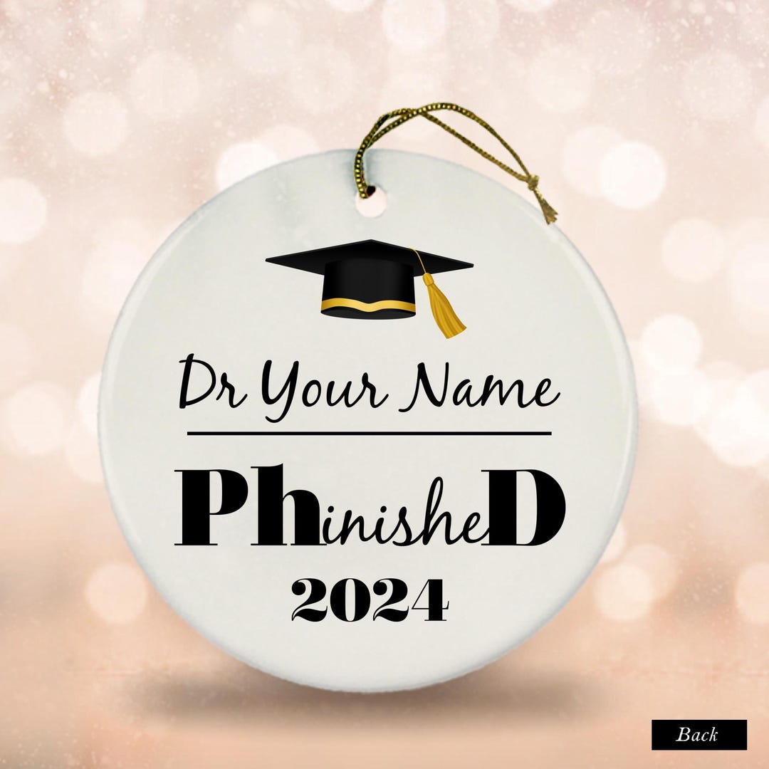 Personalised Doctorate Graduation Ornament, Customised Graduation Gifts ...