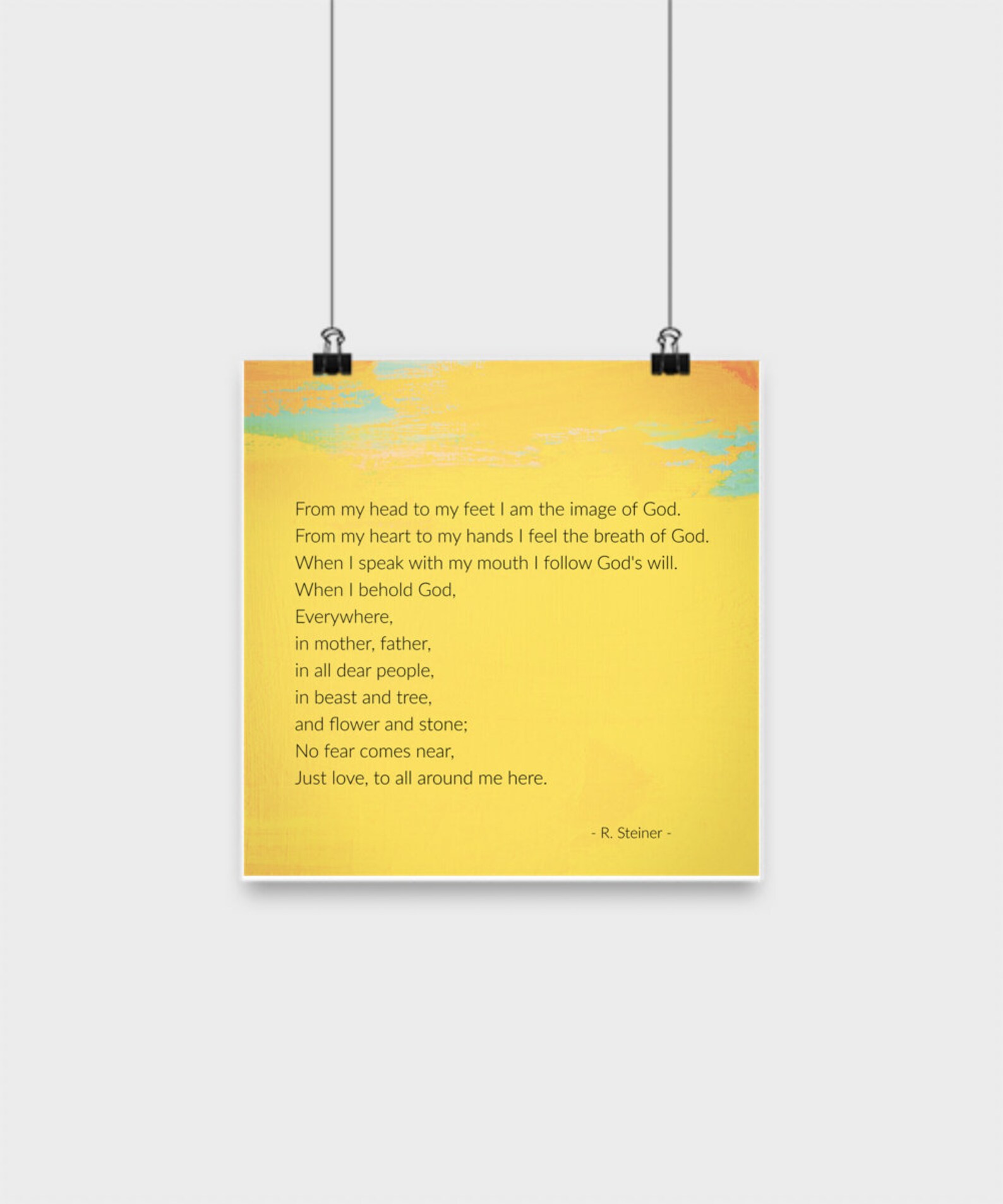 Waldorf Poem Poster Homeschooling Prayer Wall Art for - Etsy