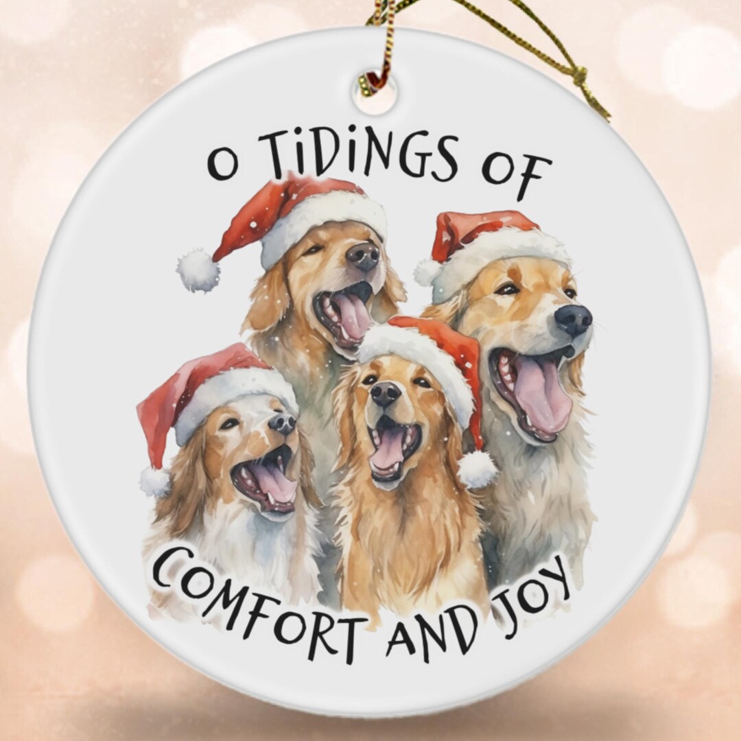 Funny Christmas Ornament, Carol Singing Dogs Ornament, Christmas Gifts ...