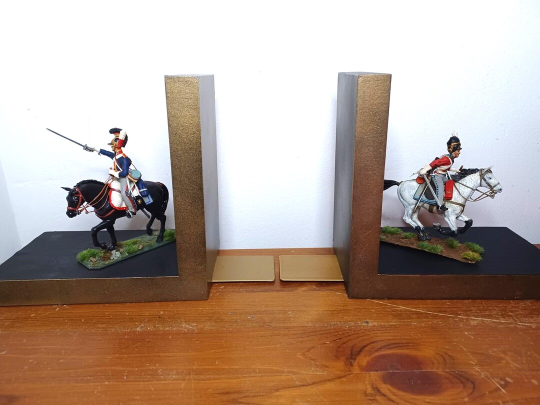 Military Bookends British Napoleonic Cavalry Pair Royal Horse Guards ...