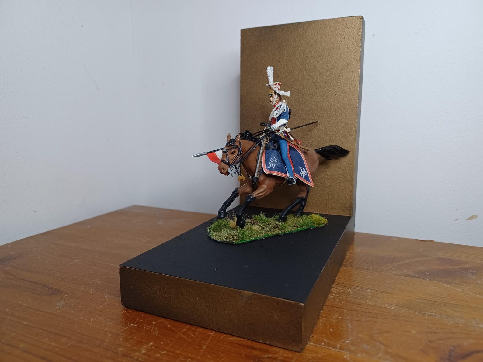 Military Bookends Napoleonic Cavalry Pair British Dragoon and French ...