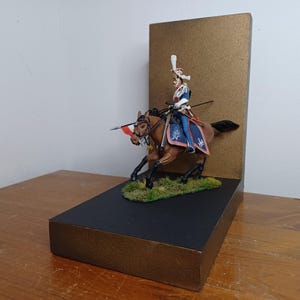 Military Bookends Napoleonic Cavalry Pair British Dragoon and French ...