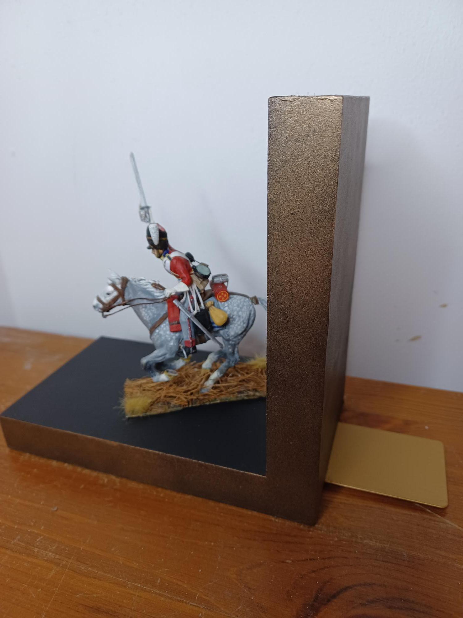 Military Bookends Napoleonic Cavalry Pair British Dragoon and French ...
