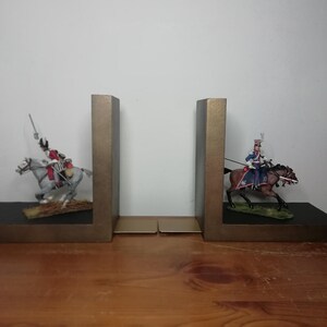 Military Bookends Napoleonic Cavalry Pair British Dragoon and French ...
